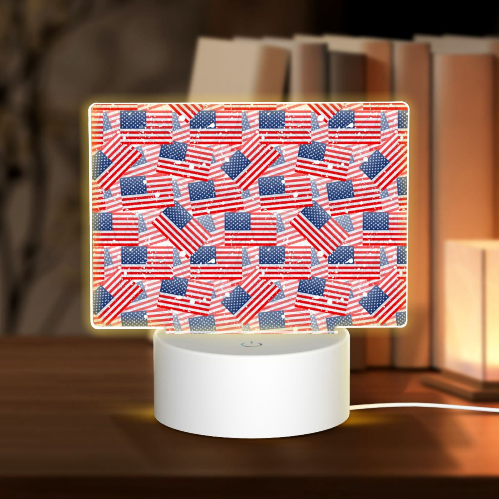 Cauagu America Flags for Rectangle Acrylic Night Light - Acrylic Modern ...