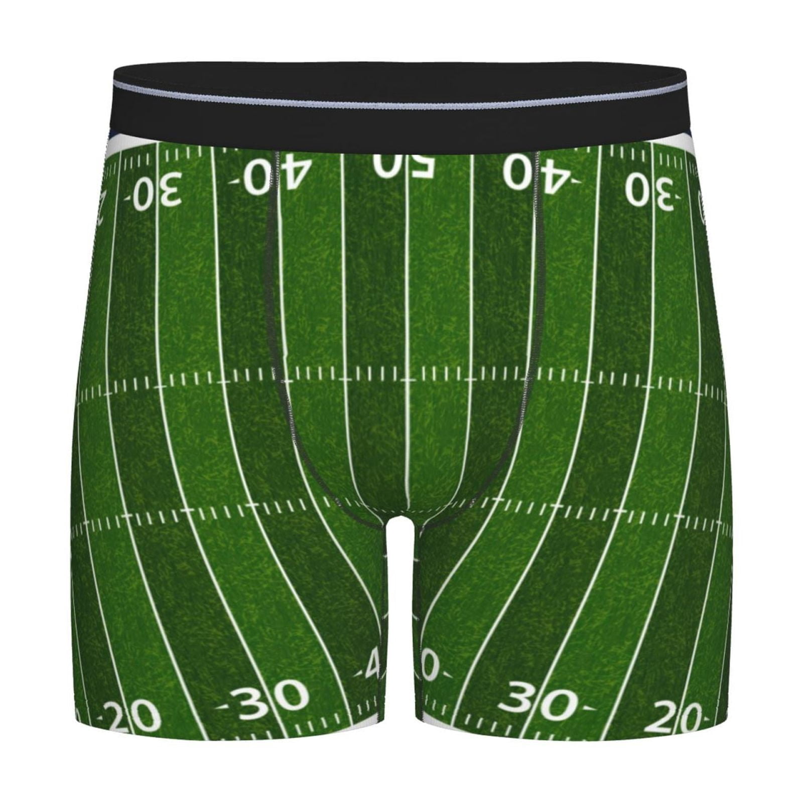 Cauagu American Football Field Print Men's Boxer Briefs, Funny & Cute ...