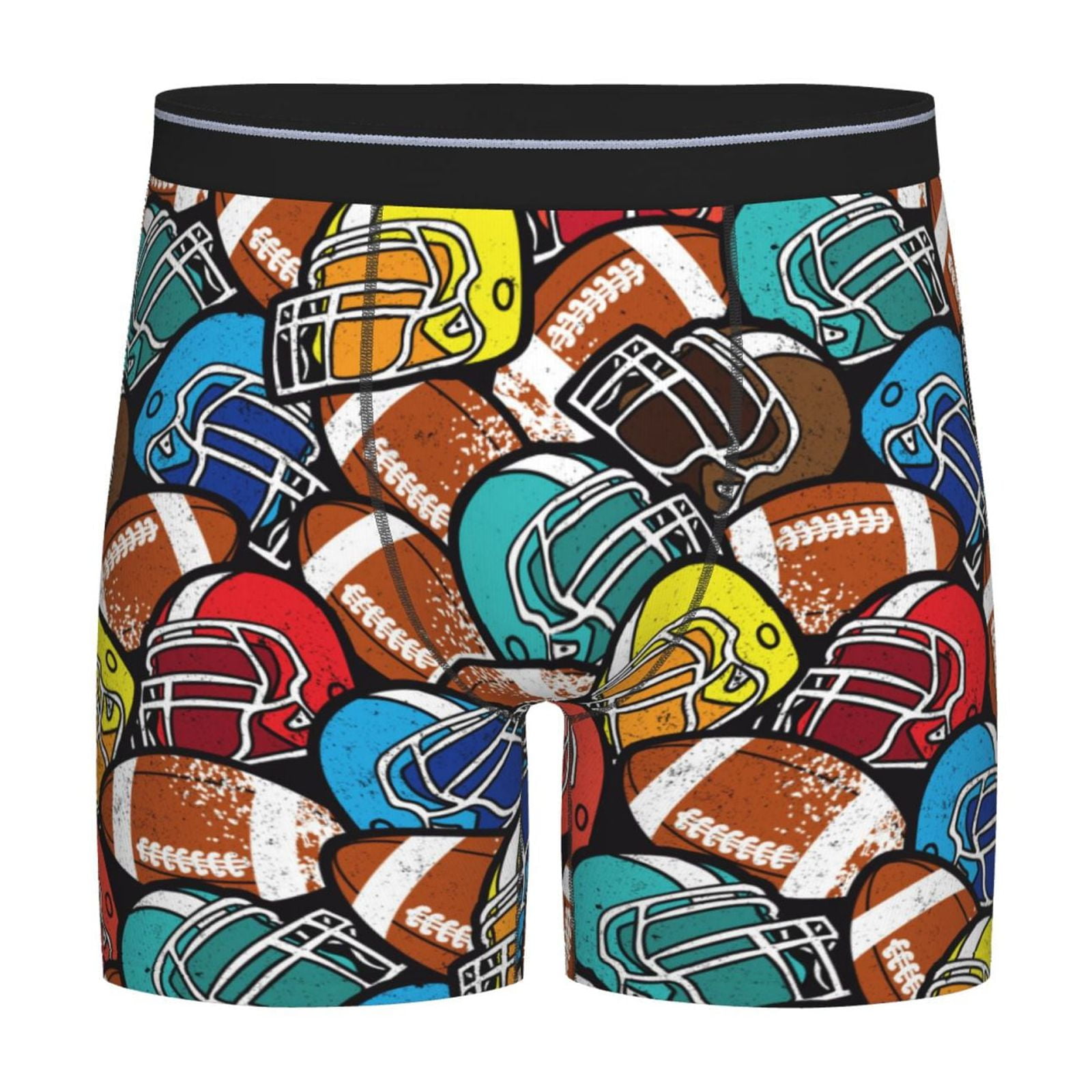 Cauagu American Football Print Men's Boxer Briefs, Funny & Cute ...