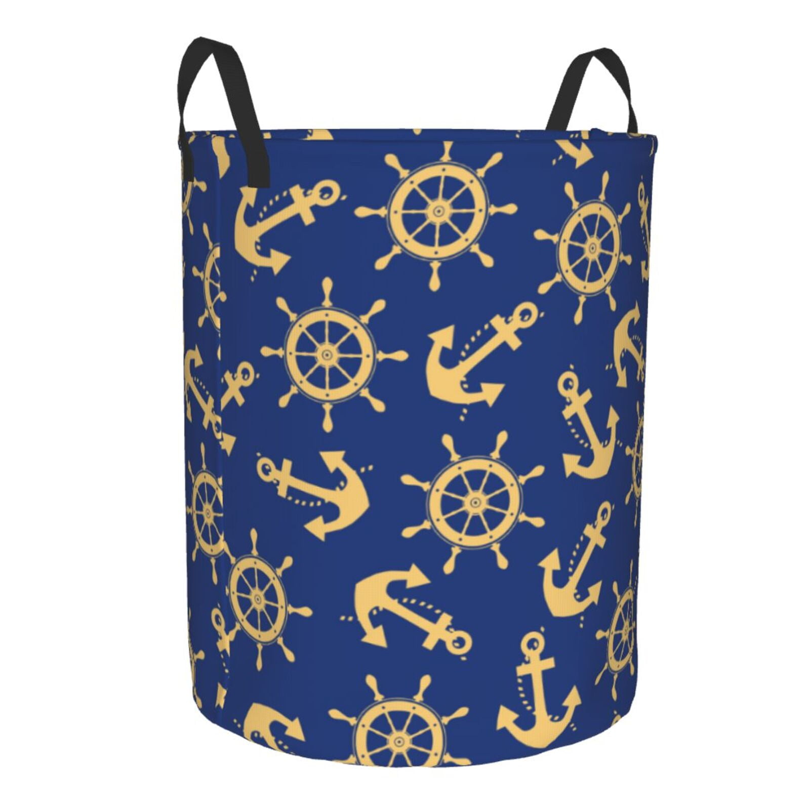 Cauagu Anchors and Nautical for Laundry Basket,Collapsible Organizer ...