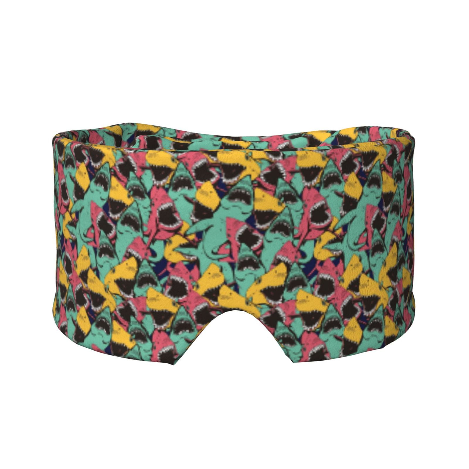 Cauagu Angry Shark Pattern Print Blocking Sleep Eye Masks- Blackout ...