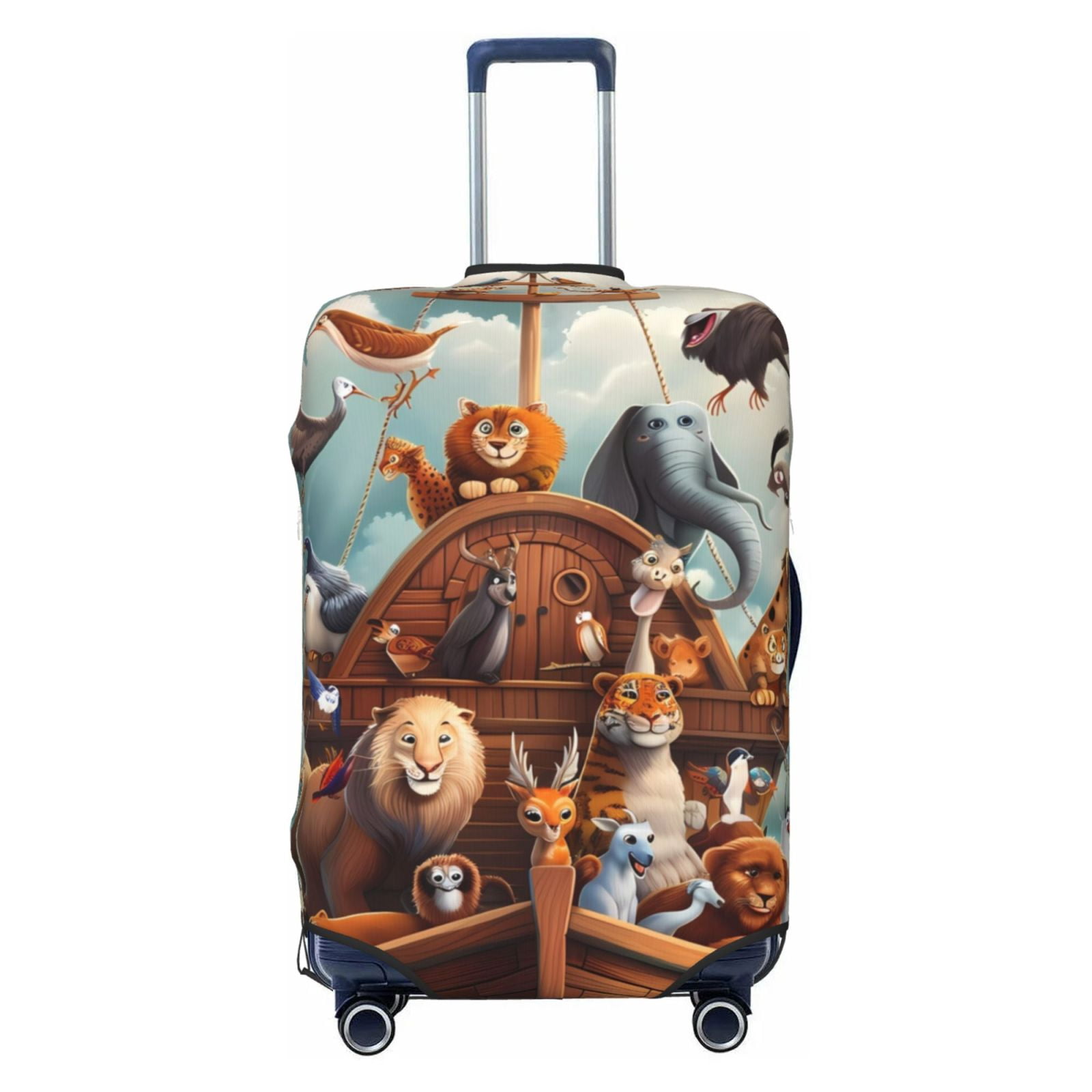 Cauagu Animal Filled Noahs Ark Print Travel Luggage Cover,Travel Dust ...