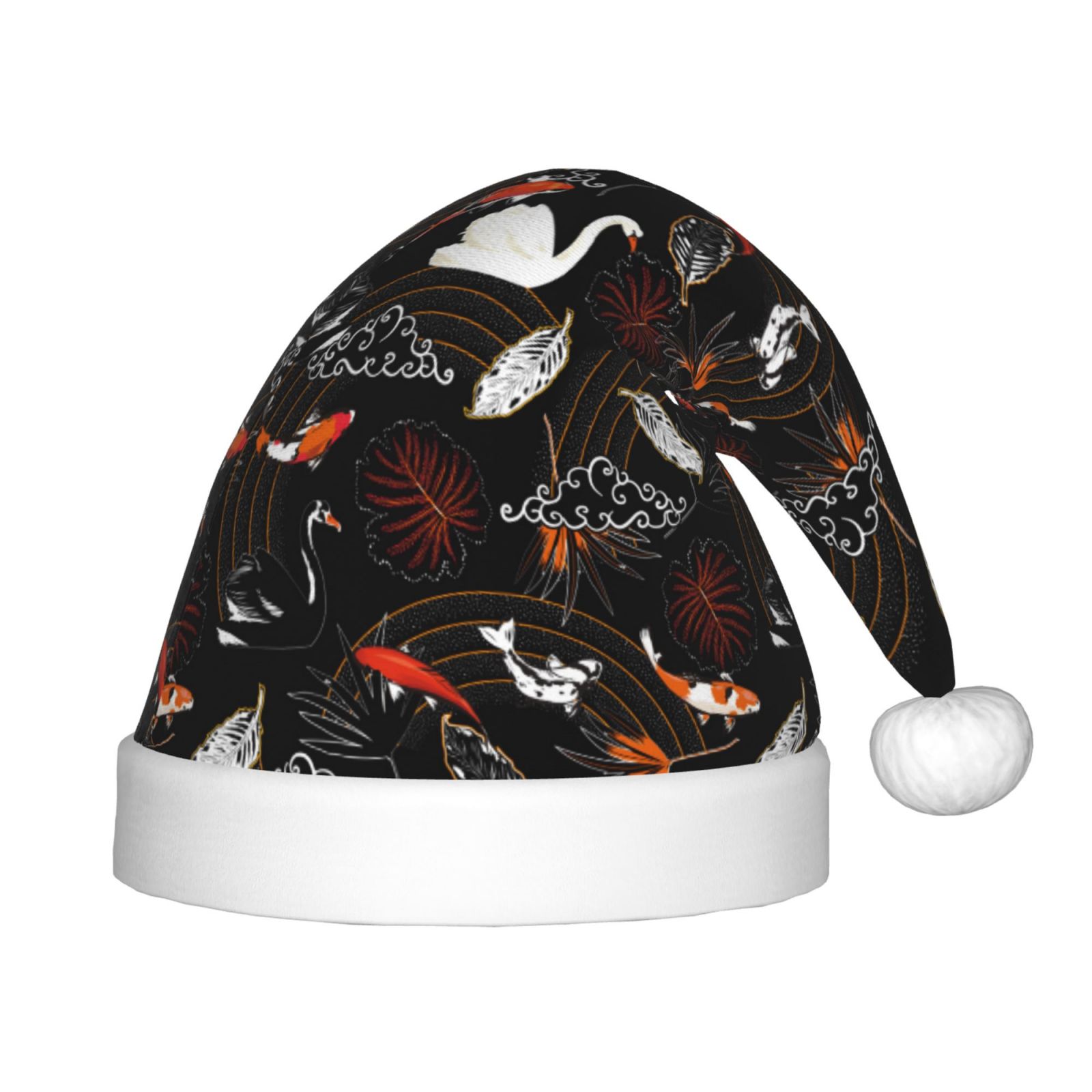 Cauagu Animal Koi Fish Pattern Christmas Hat for Kids,Xmas Holiday Hat ...