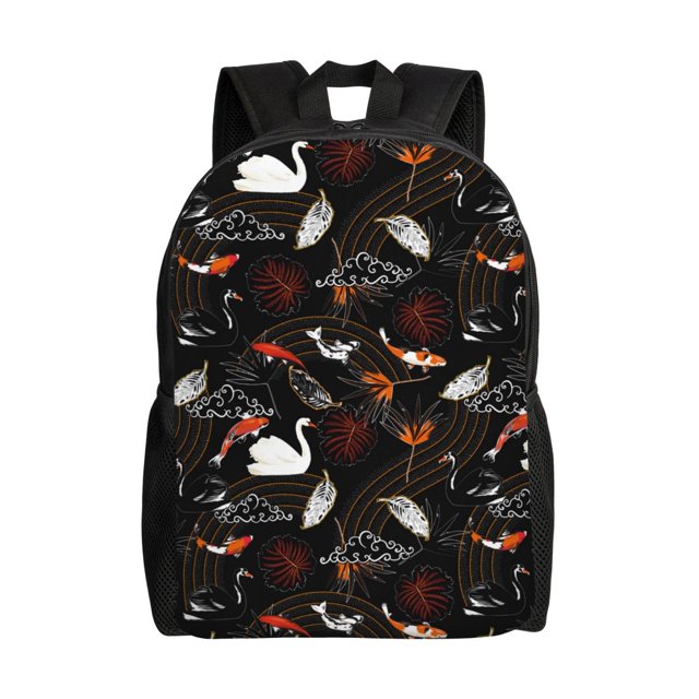 Cauagu Animal Koi Fish Print Backpacks,Travel Daypack Casual Laptop ...