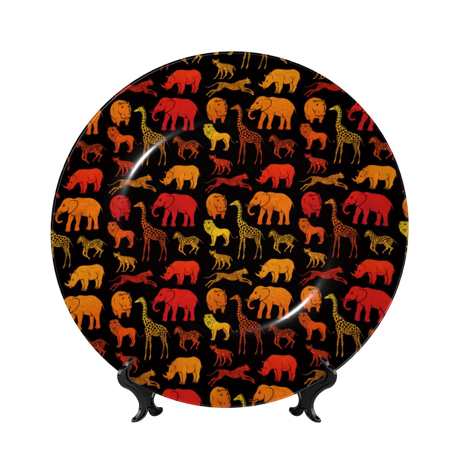 Cauagu Animal Print Bone China Decorative Plate, Wall Mount Plate ...