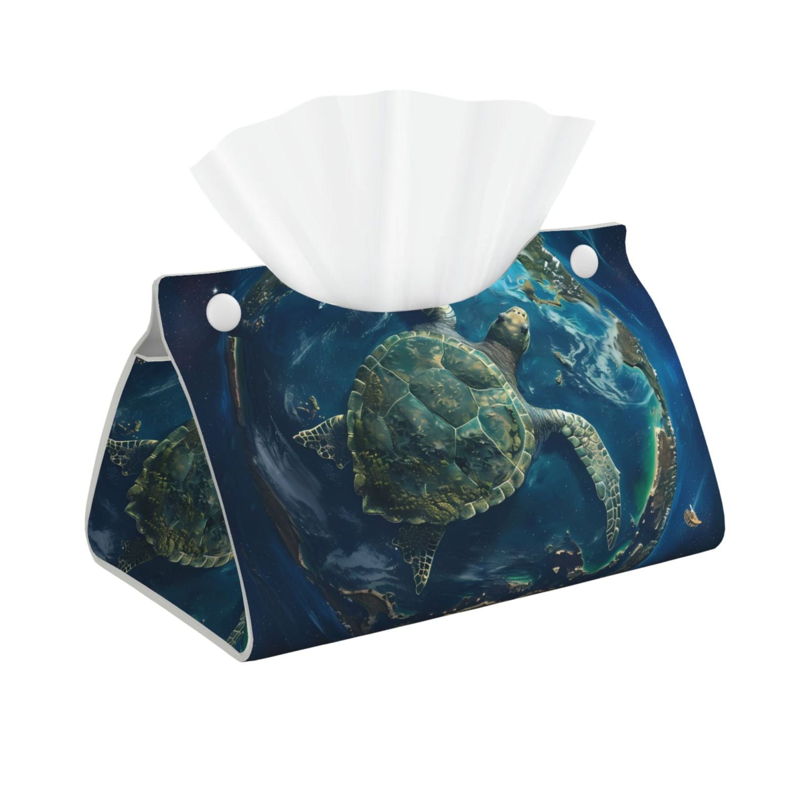Cauagu Artistic Turtle Earth for Large Tissue Box Cover Rectangular ...