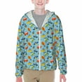 Cauagu Artoon Transport Print Sun Protection Jacket for Teen,Full-Zipper Long Sleeve Sun Shirts ...