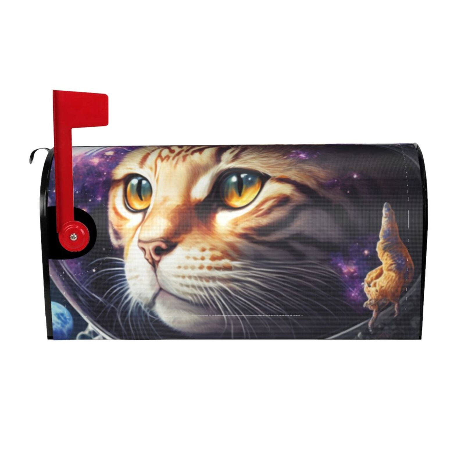 Cauagu Astronaut Cat Pattern Magnetic Mailbox Covers, Mailbox Cover ...