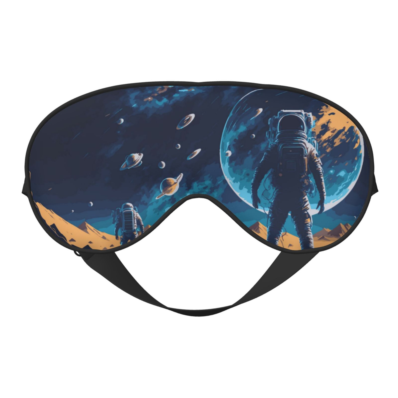 Cauagu Astronaut In A Space Suit On The Planet Print Sleep Eye Mask ...