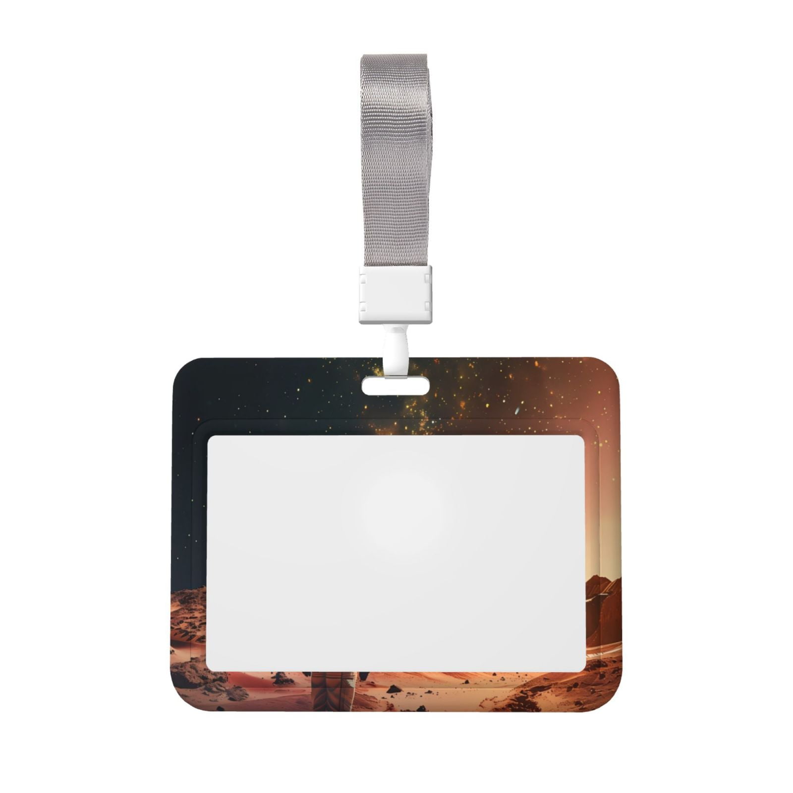 Cauagu Astronaut On Mars A for ID Badge Holder,Badge Holder with ...