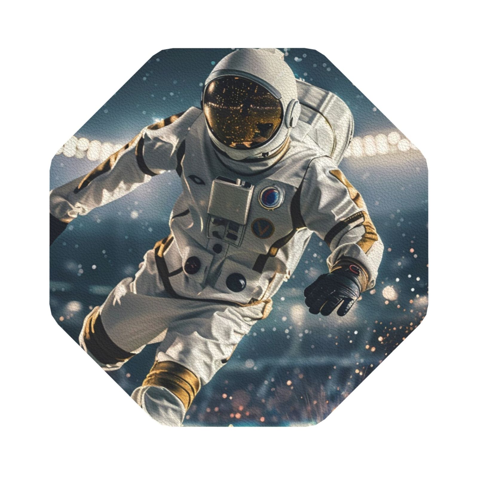 Cauagu Astronaut Soccer Field for Round Coaster,Drink Coasters Set of 4 ...