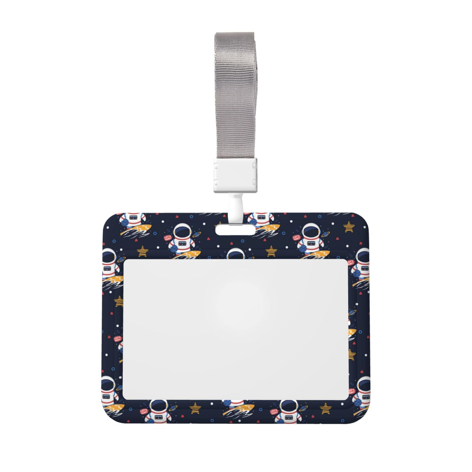Cauagu Astronaut Surfing for ID Badge Holder,Badge Holder with Windows ...