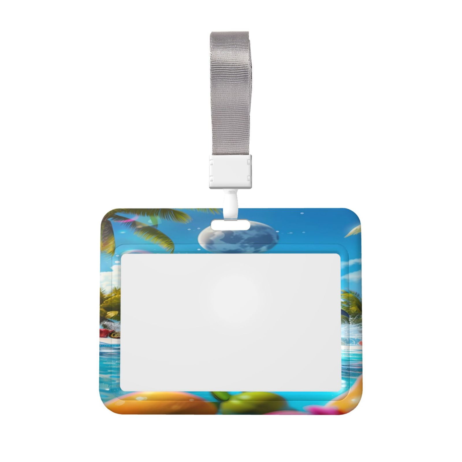 Cauagu Astronaut Tropical Dolphin for ID Badge Holder,Badge Holder with ...