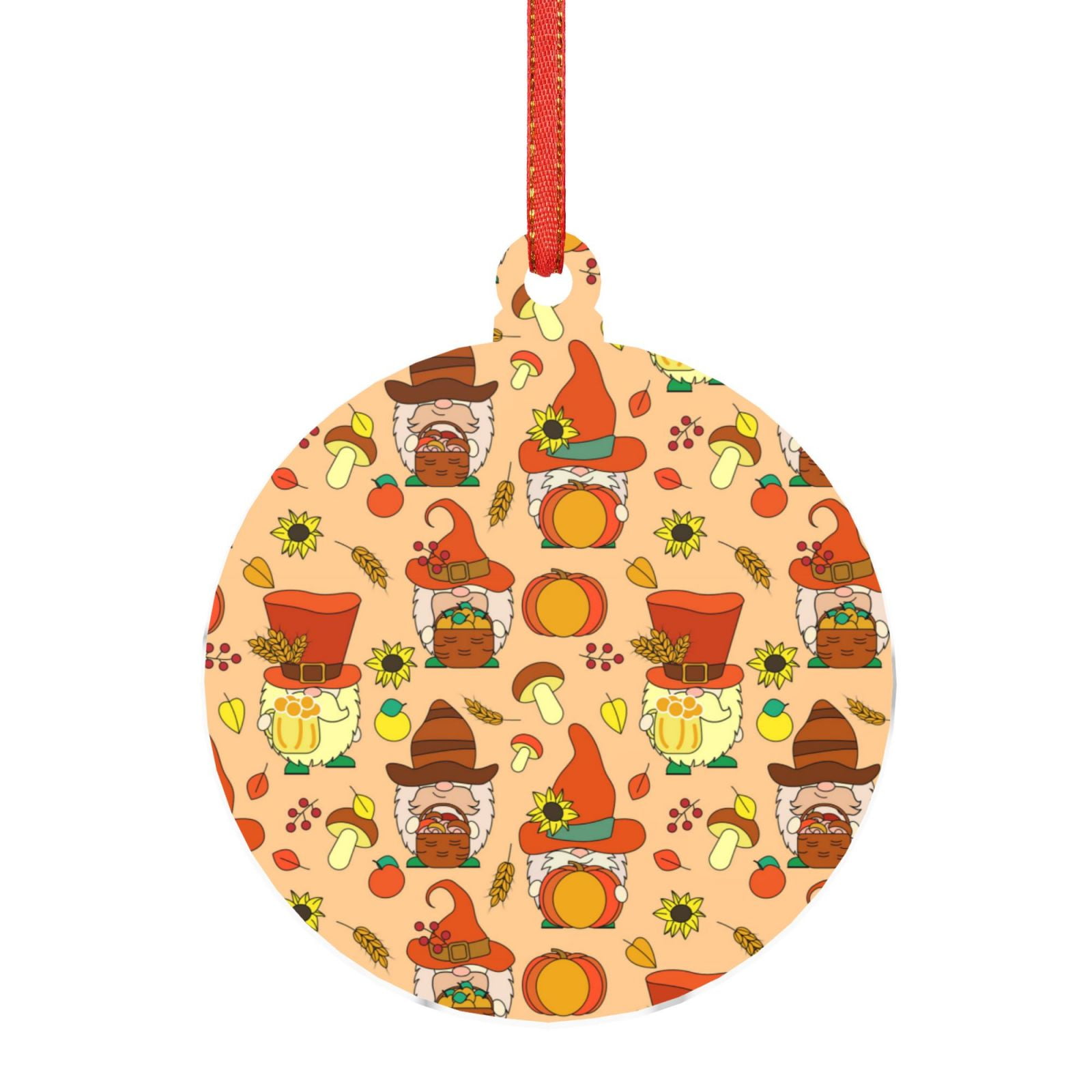 Cauagu Autumn Gnomes Pattern Acrylic Christmas Pendant,1-Pack Christmas ...