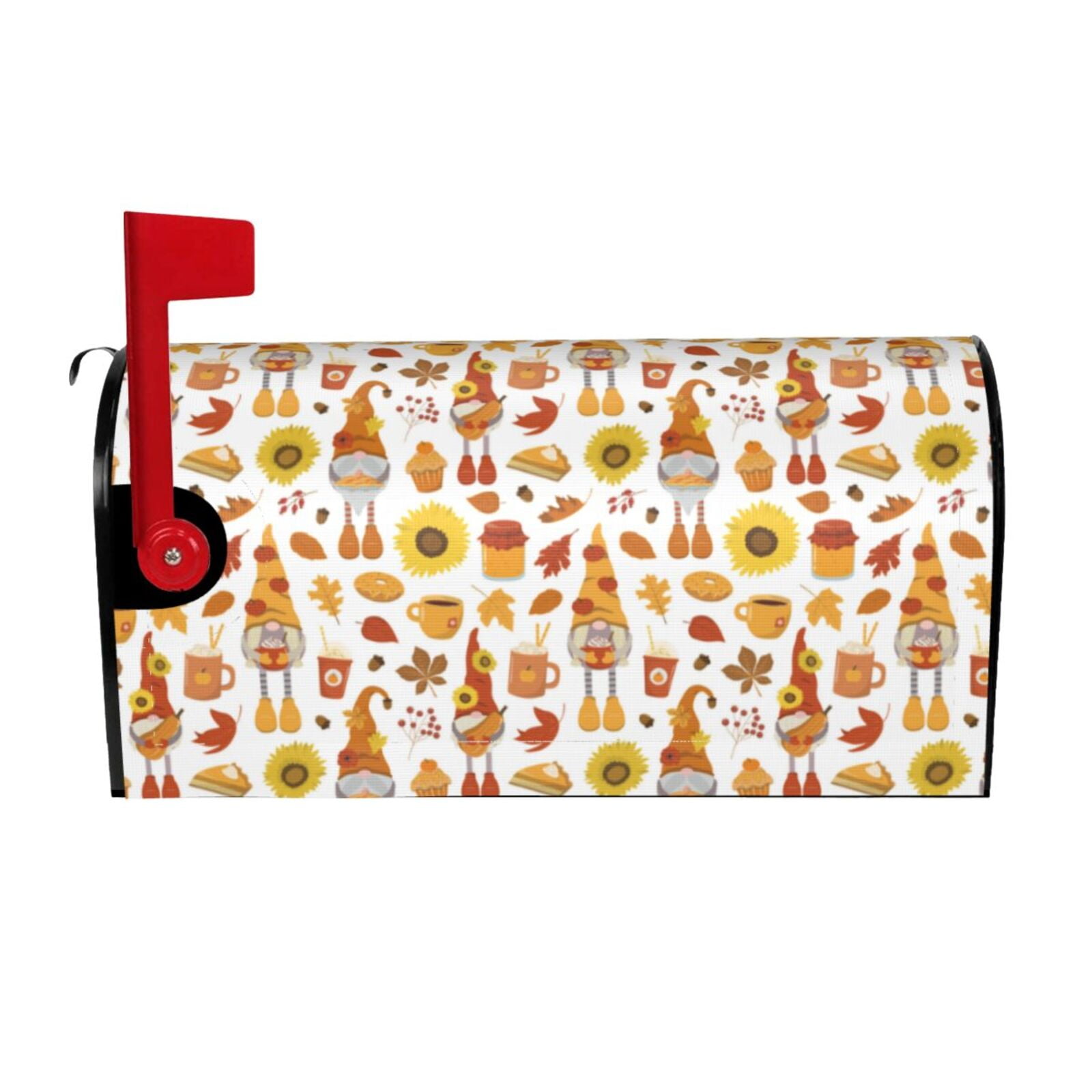 Cauagu Autumn Harvest Gnomes Pattern Magnetic Mailbox Covers, Mailbox ...