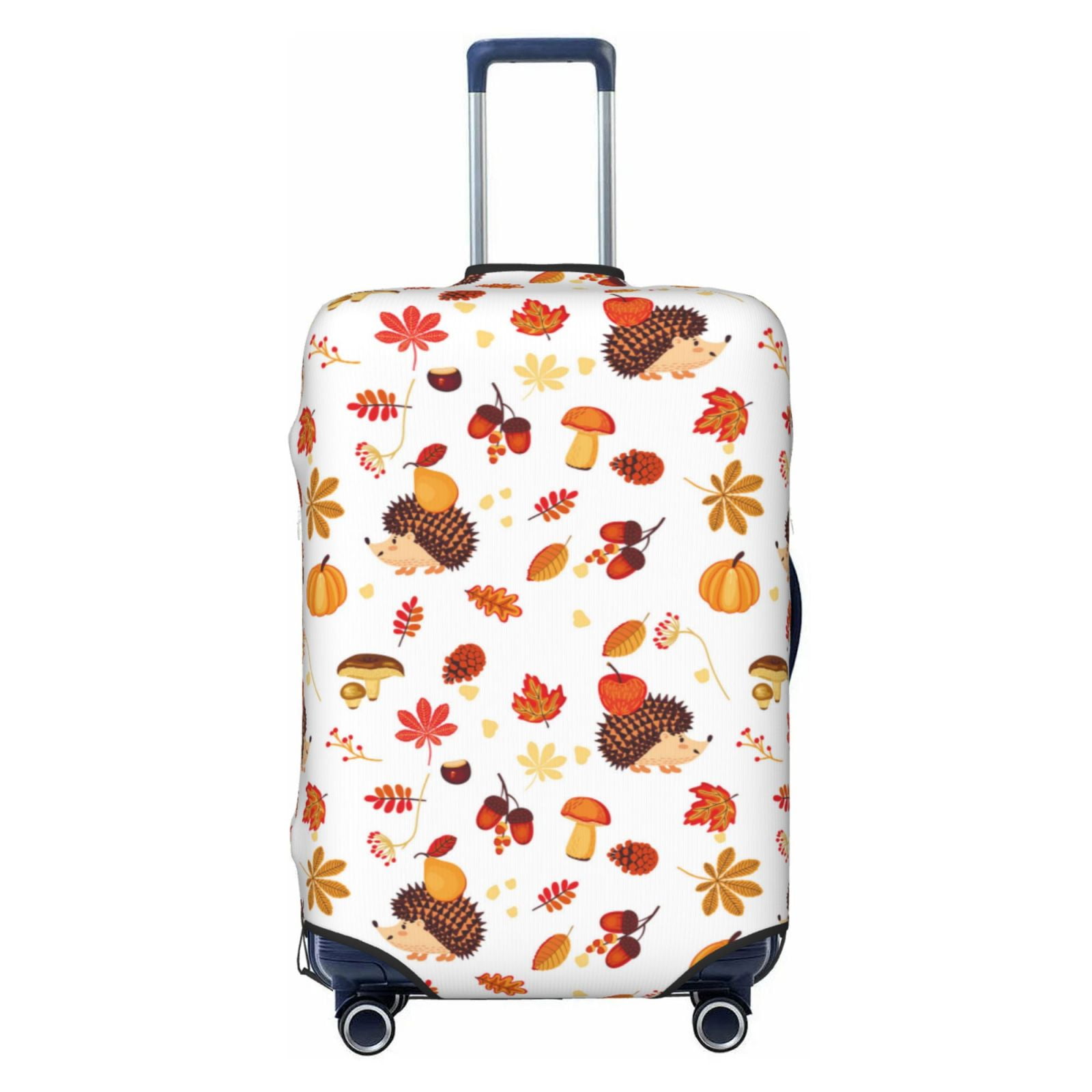 Cauagu Autumn Maple Leaf with Hedgehog Print Travel Luggage Cover ...