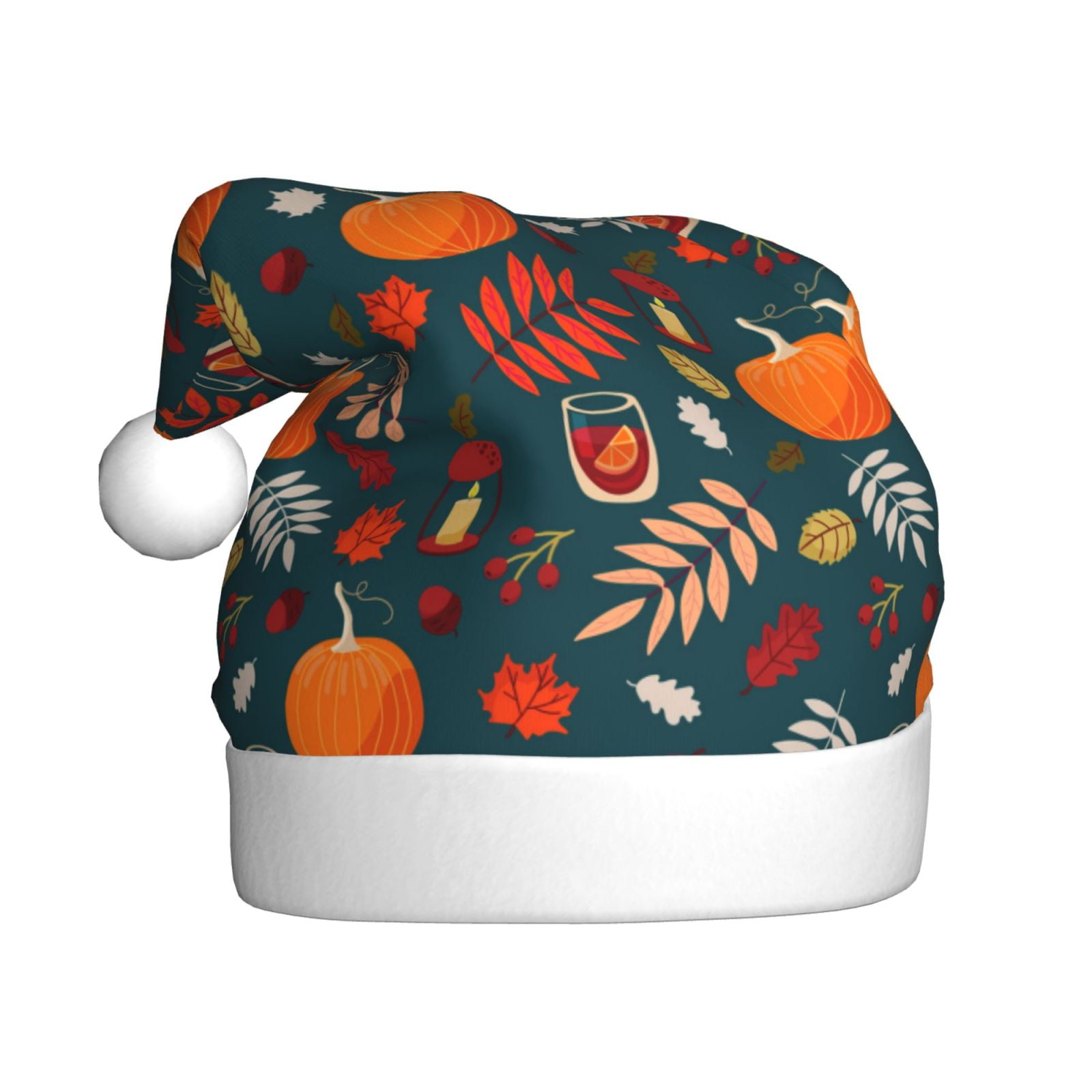 Cauagu Autumn with Pumpkins for Adult Christmas Hat,1-Pack Xmas Holiday ...