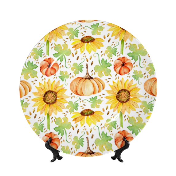 Cauagu Autumn Theme Print Bone China Decorative Plate, Wall Mount Plate ...