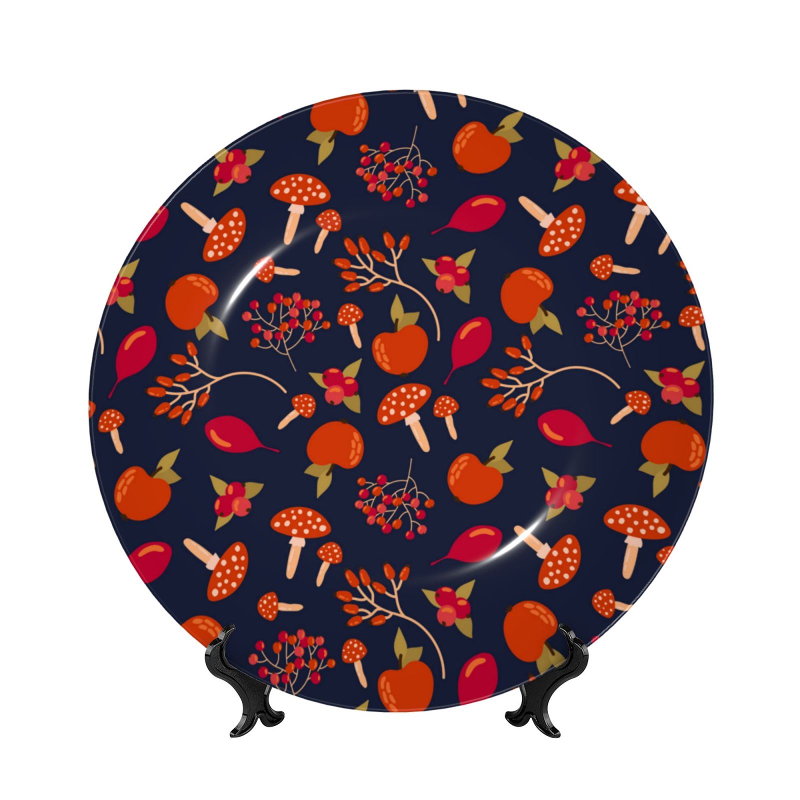 Cauagu Autumnal Forest Print Bone China Decorative Plate, Wall Mount ...