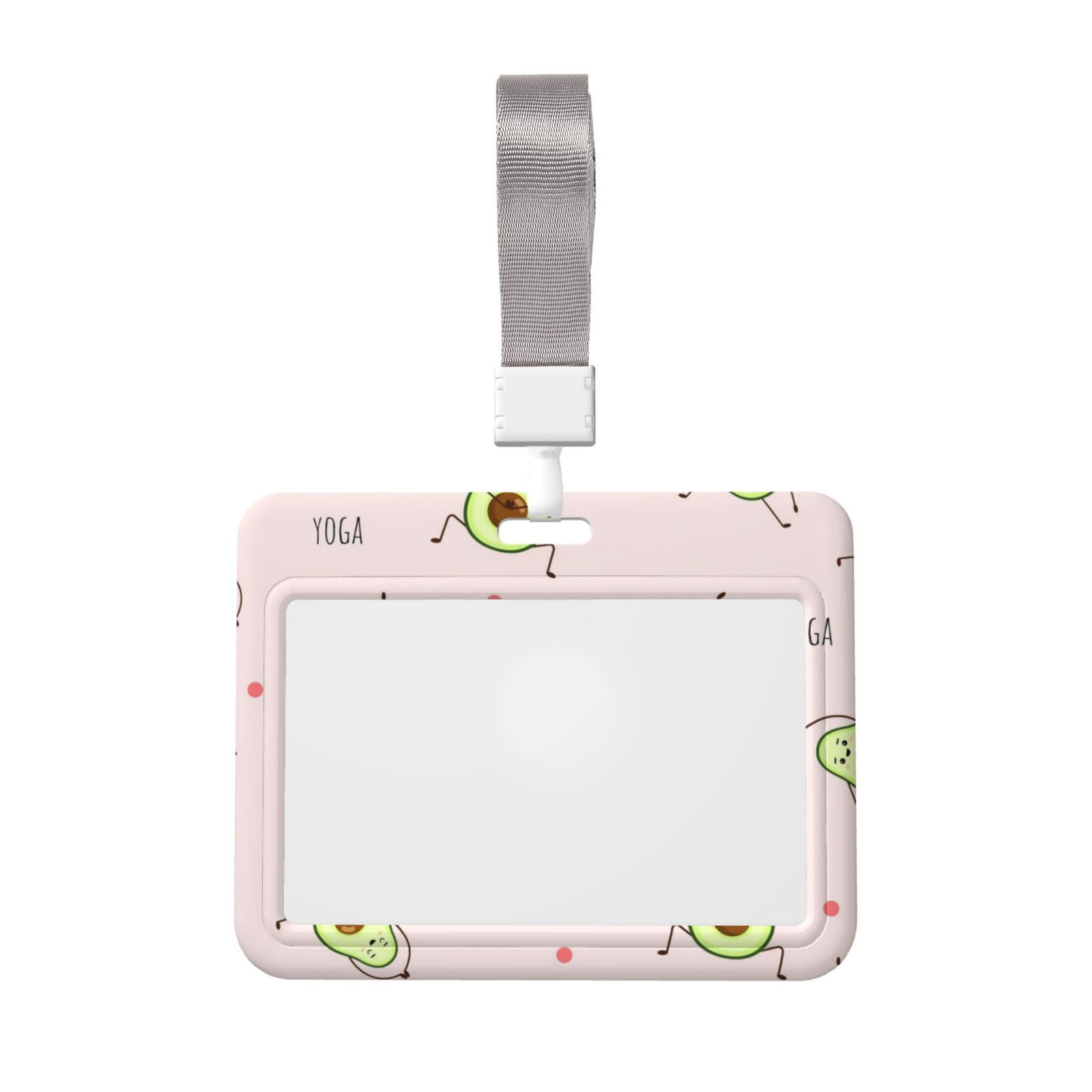 Cauagu Avocado Doing Sport Yoga for ID Badge Holder,Badge Holder with ...