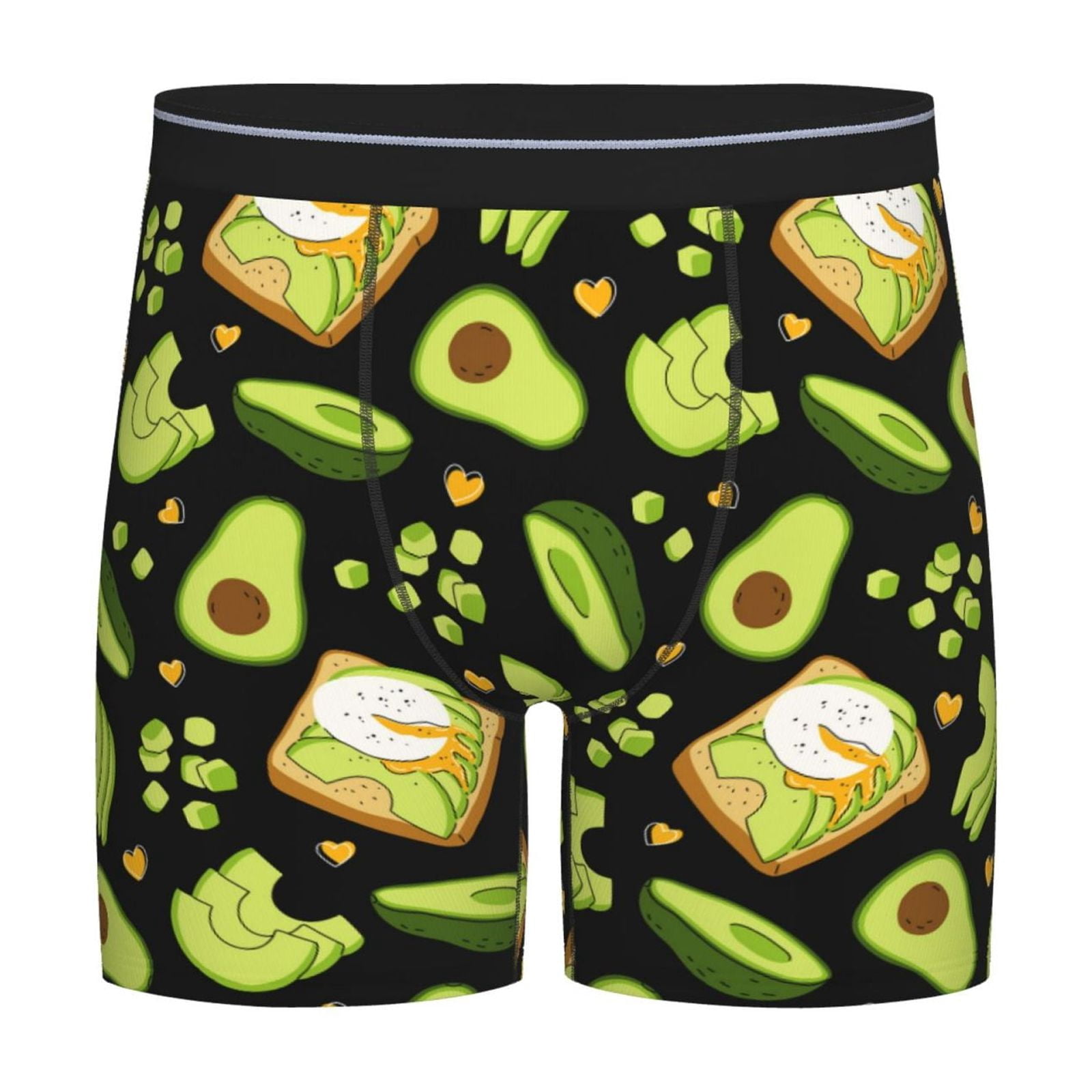 Cauagu Avocado Toast Print Men's Boxer Briefs, Funny & Cute Underwear ...