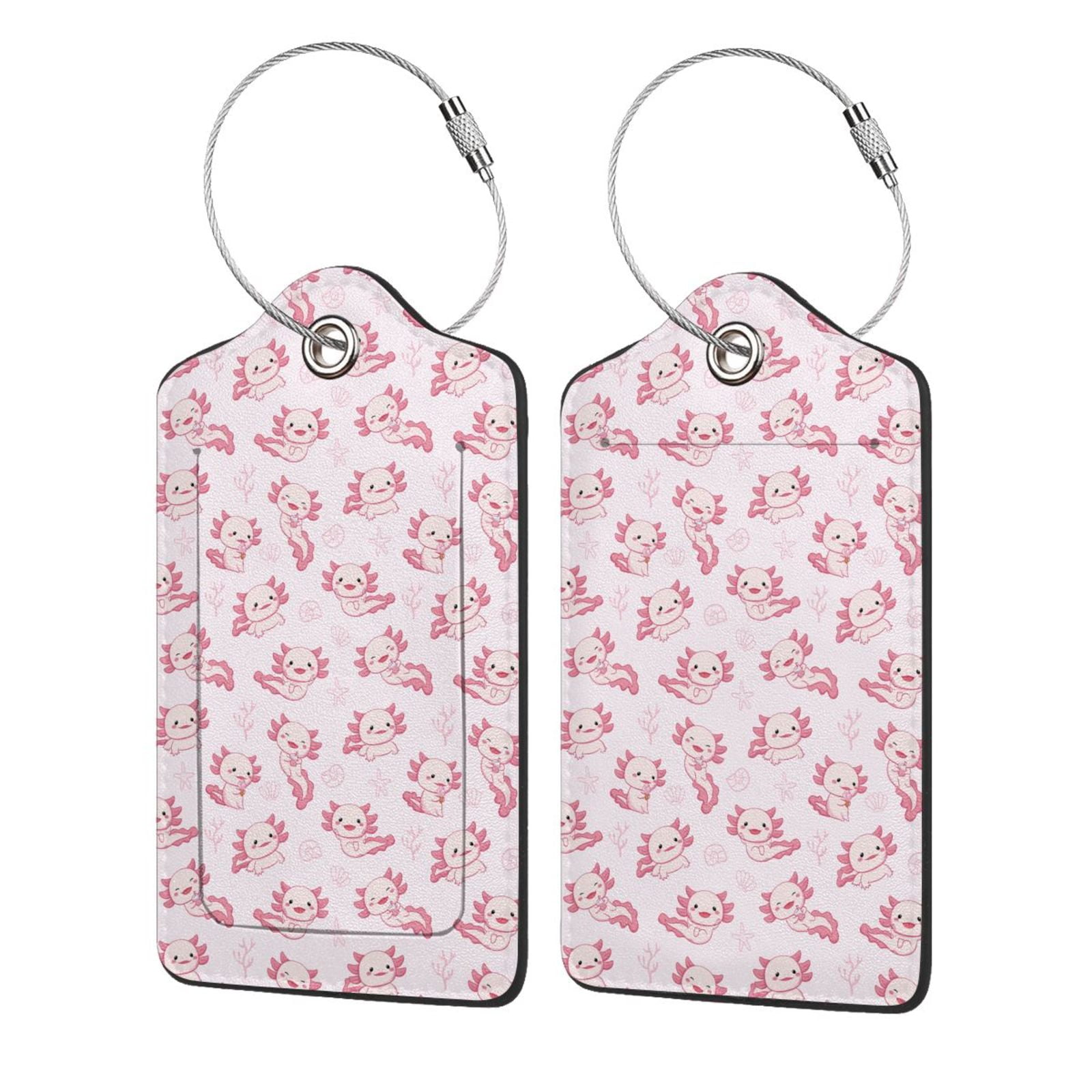 Cauagu Baby Salamander Pattern Luggage Tags,Leather Luggage Tags ...