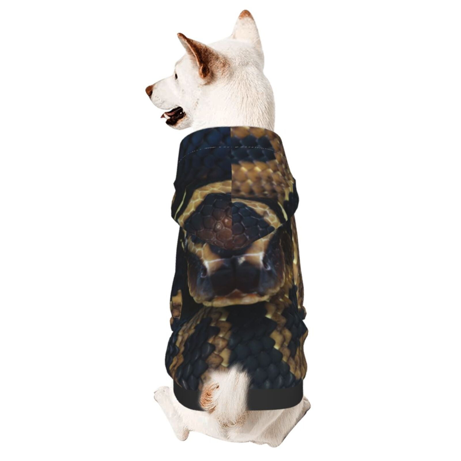Cauagu Ball Phyton Snake Pattern Winter Pet Hoodie Sweatshirts- Dog ...