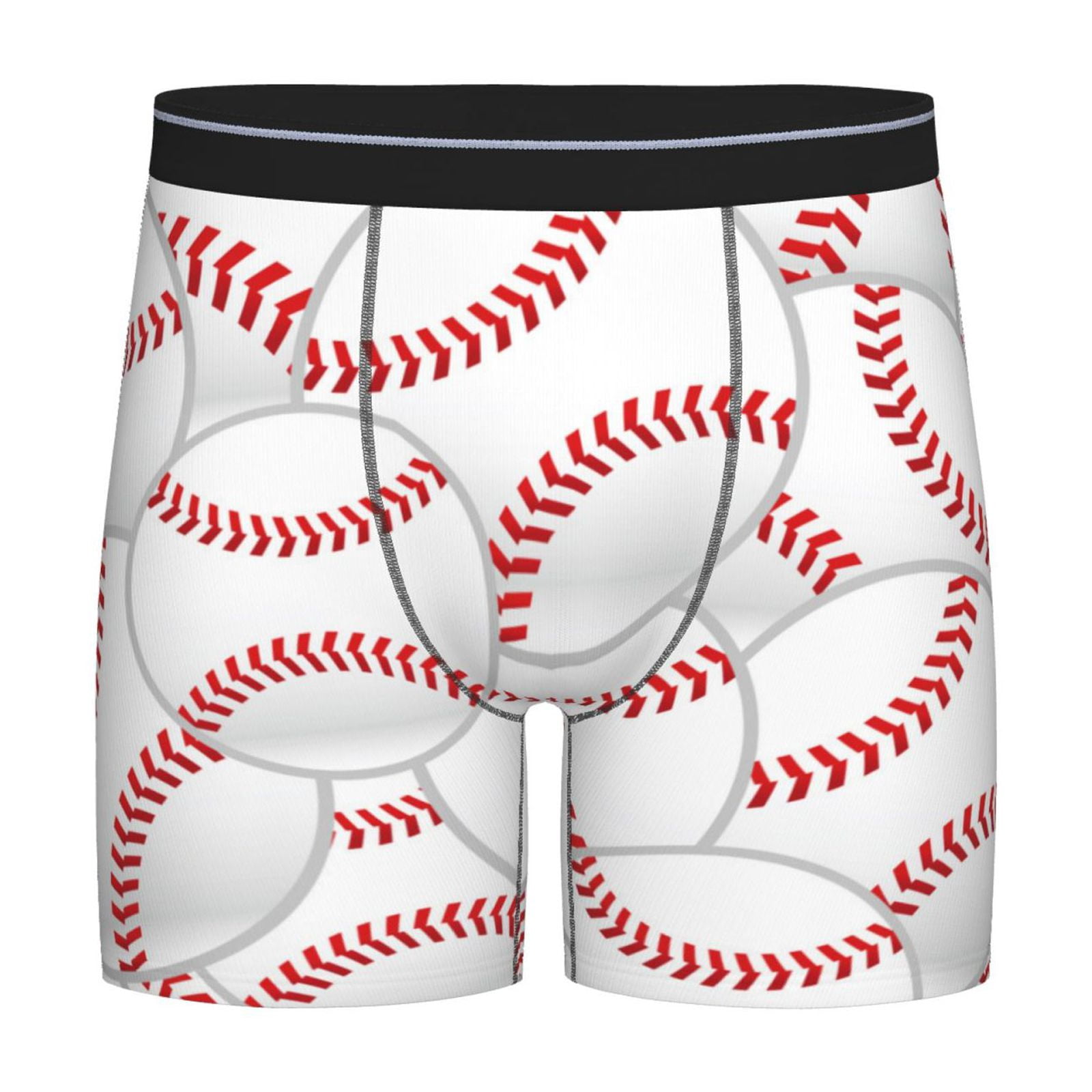 Cauagu Baseballs Print Men's Boxer Briefs, Funny & Cute Underwear ...
