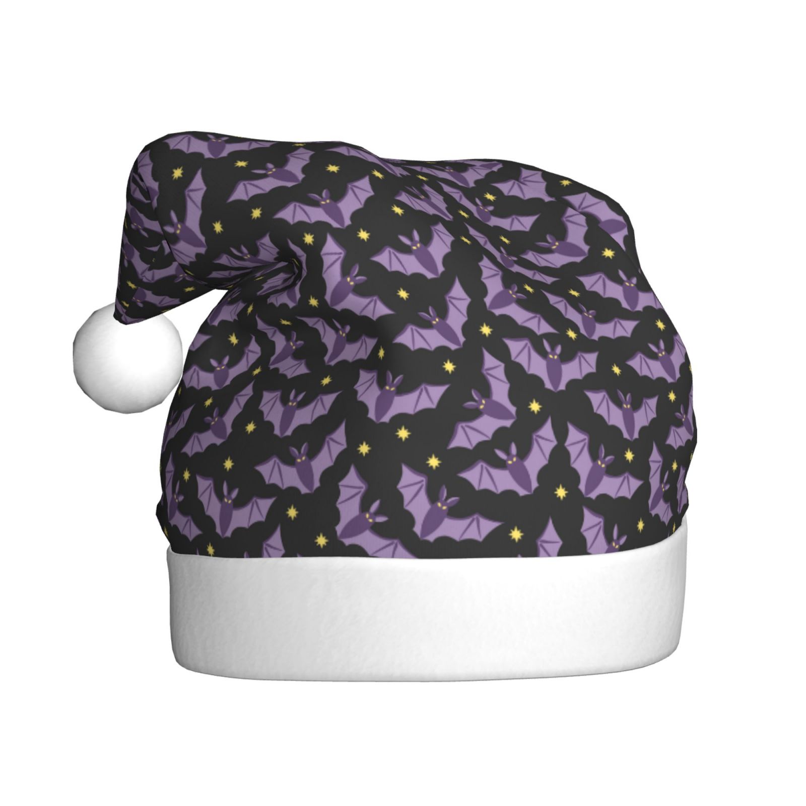 Cauagu Bat Purple for Adult Christmas Hat,1-Pack Xmas Holiday Hat Santa ...