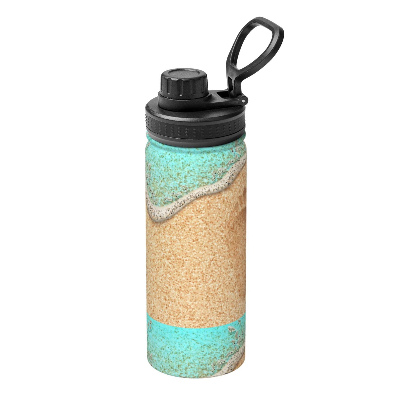 Cauagu Beach Footprint Print 18oz Vacuum Insulated Stainless Steel ...