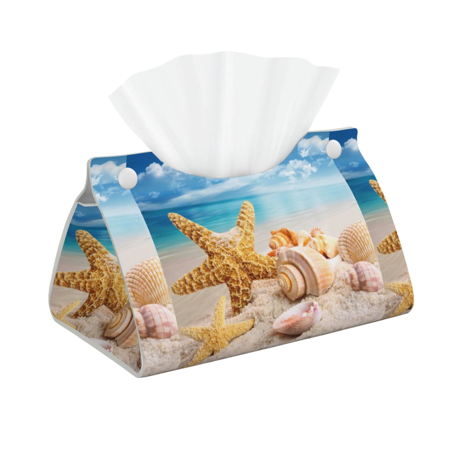 Cauagu Beach Starfish Shell for Large Tissue Box Cover Rectangular–Plus ...