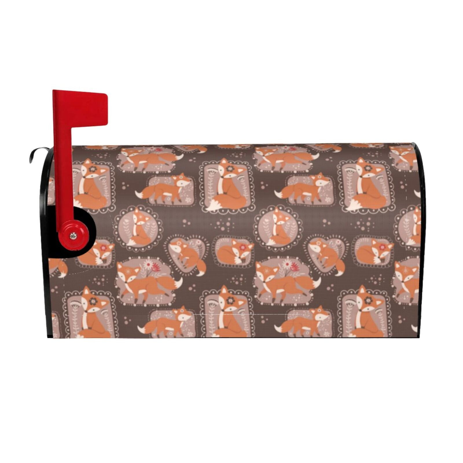 Cauagu Beautiful Fox Pattern Magnetic Mailbox Covers, Mailbox Cover ...