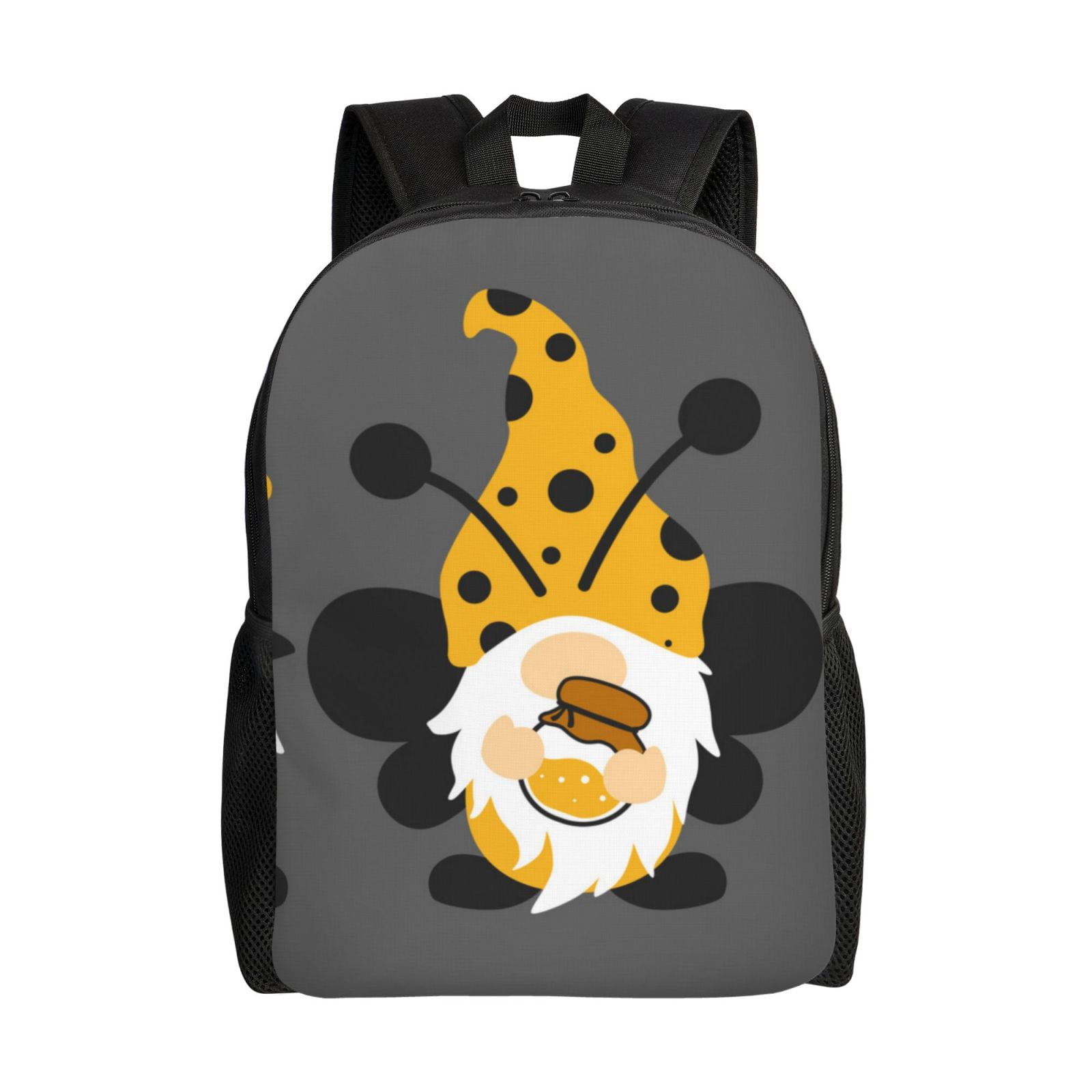 Cauagu Bee Gnome With Sunflower Print Backpacks,Travel Daypack Casual ...