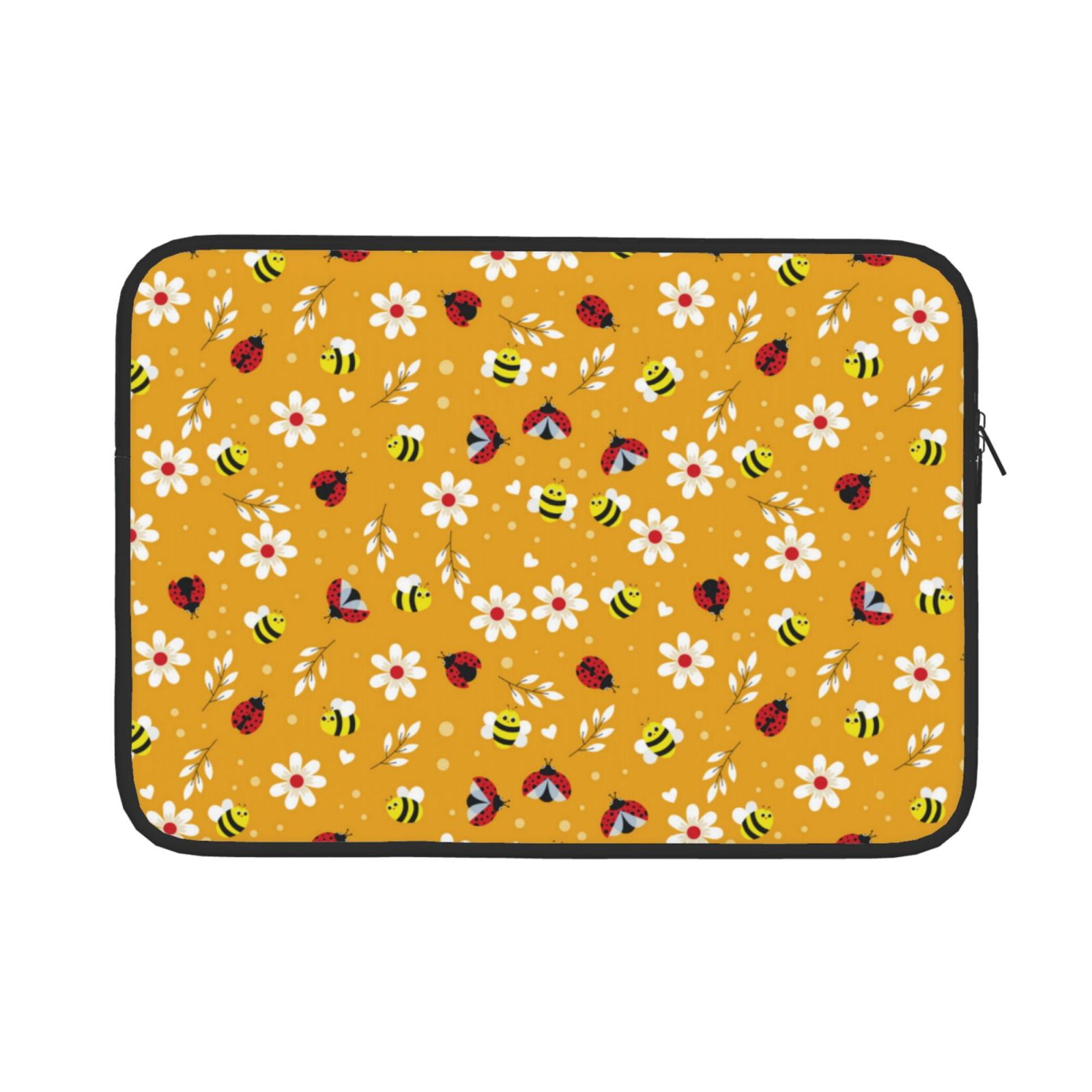 Cauagu Bees And Ladybug Print Laptop Sleeve Case, Laptop Cover Portable ...