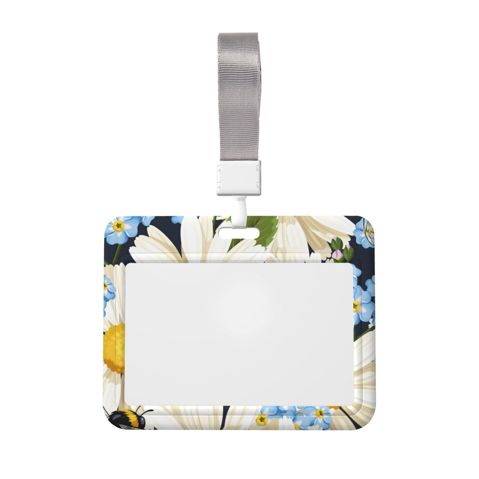 Cauagu Bees Collecting Nectar for ID Badge Holder,Badge Holder with ...