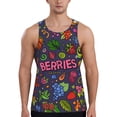 Cauagu Berry Fruits Print Men's Sleeveless Muscle Shirts,Tank Tops ...
