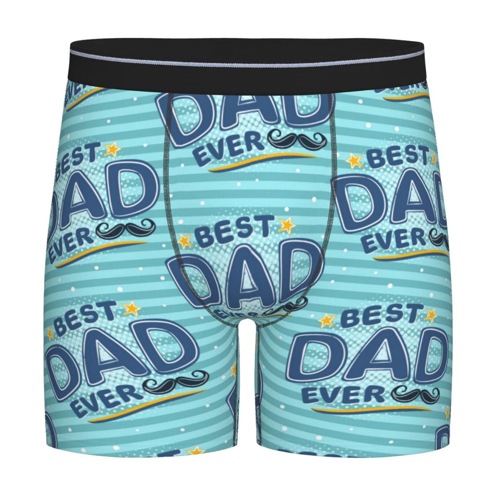 Cauagu Best Dad Ever Print Men's Boxer Briefs, Funny & Cute Underwear ...