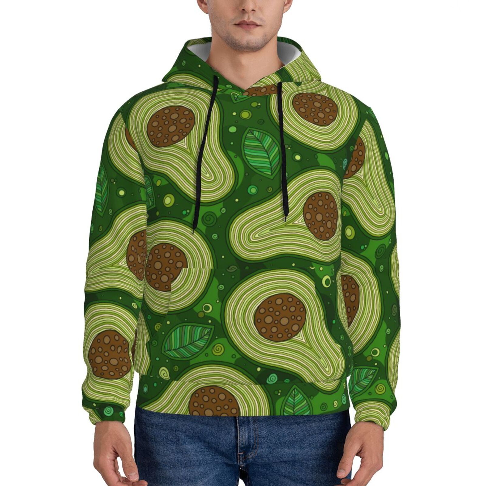 Cauagu Big Colorful Avocados for Men's Pullover Hooded Sweatshirt ...