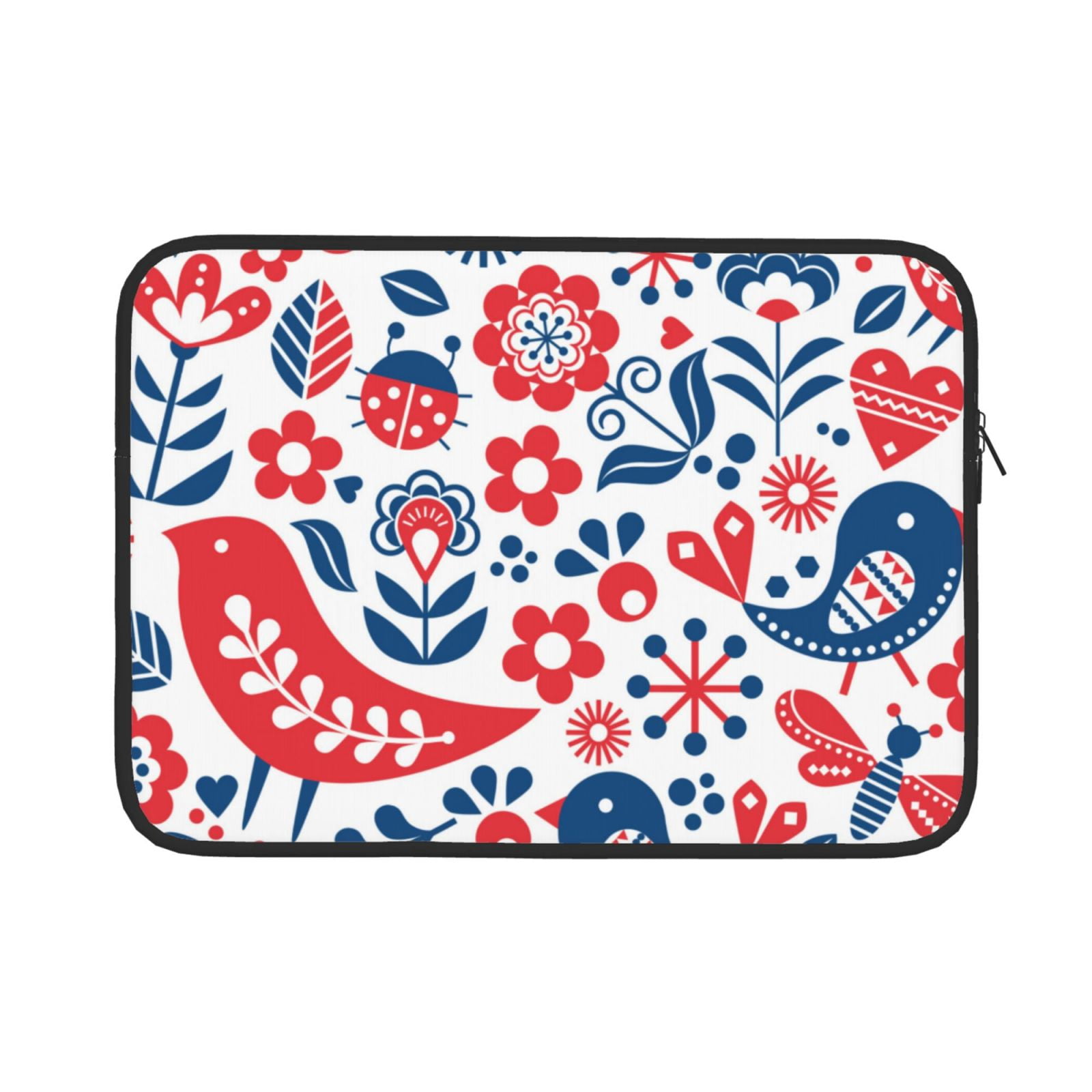 Cauagu Birds Flowers Print Laptop Sleeve Case, Laptop Cover Portable ...