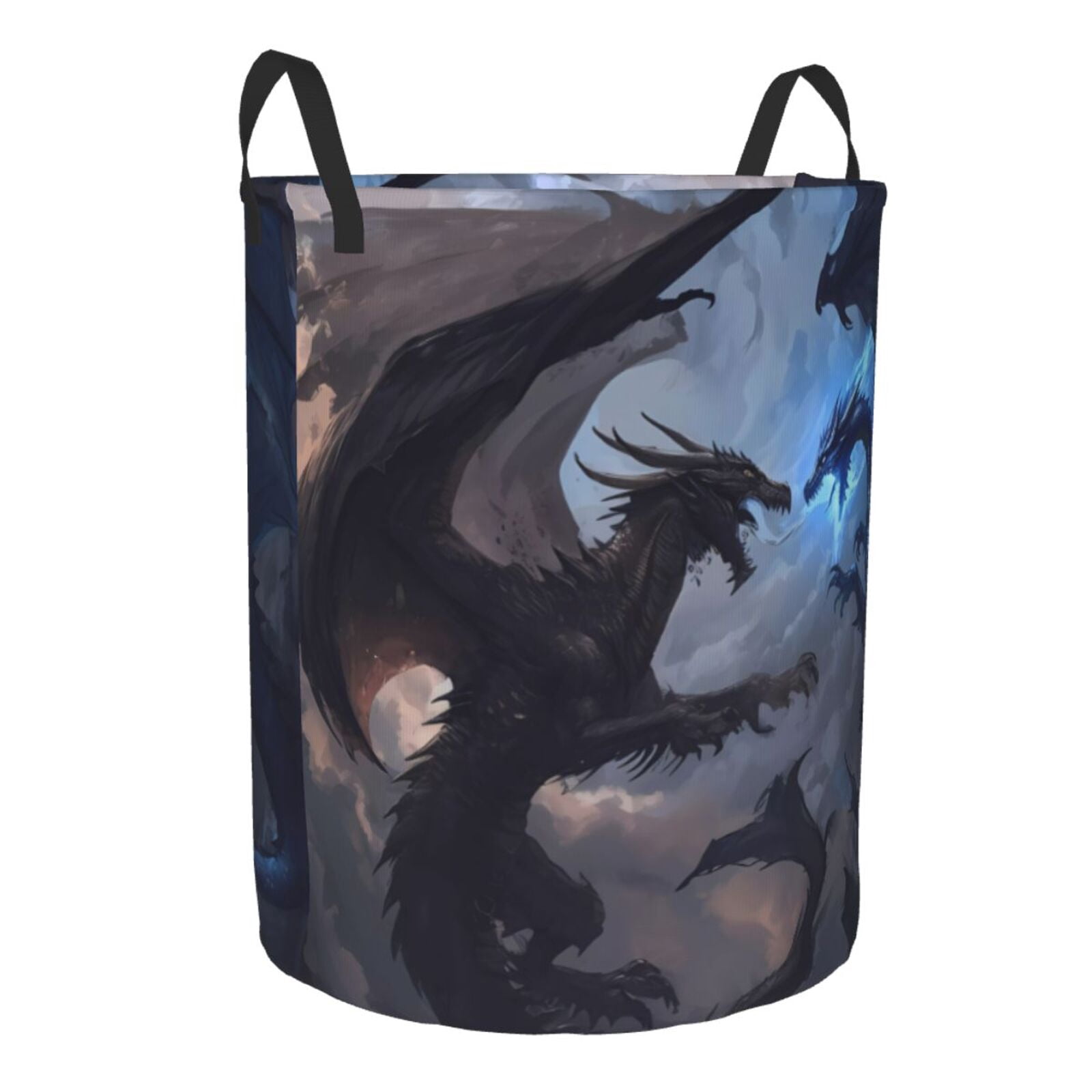 Cauagu Black And Blue Lightning Dragon for Laundry Basket,Collapsible ...