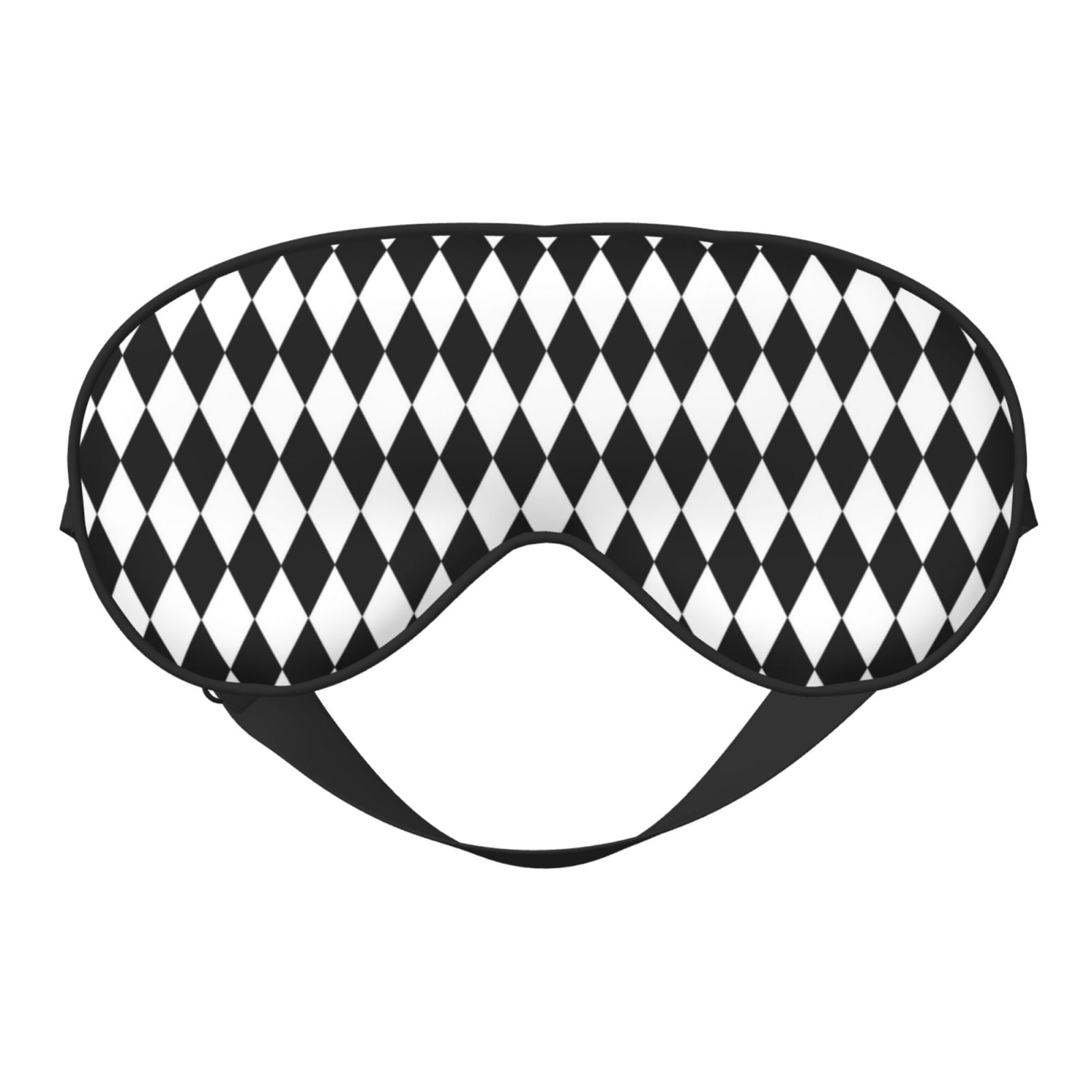 Cauagu Black And White Diamonds Print Sleep Eye Mask, Blindfold Eye ...