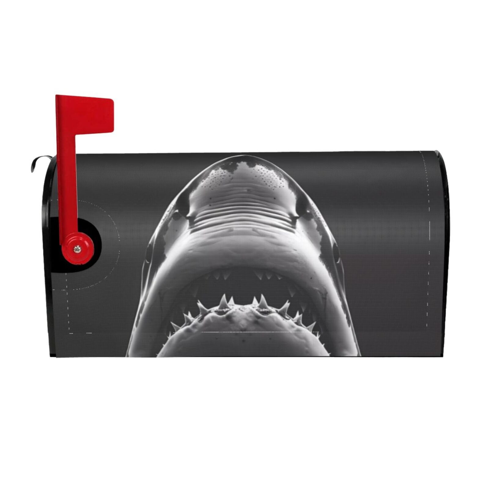 Cauagu Black And White Shark Pattern Magnetic Mailbox Covers, Mailbox ...