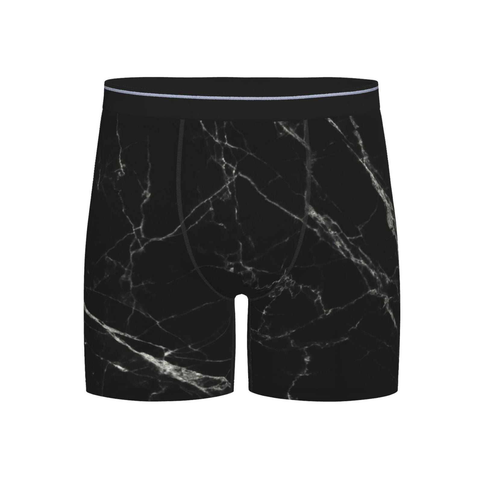 Cauagu Black Marble Texture Abstract Print Men's Boxer Briefs, Funny ...