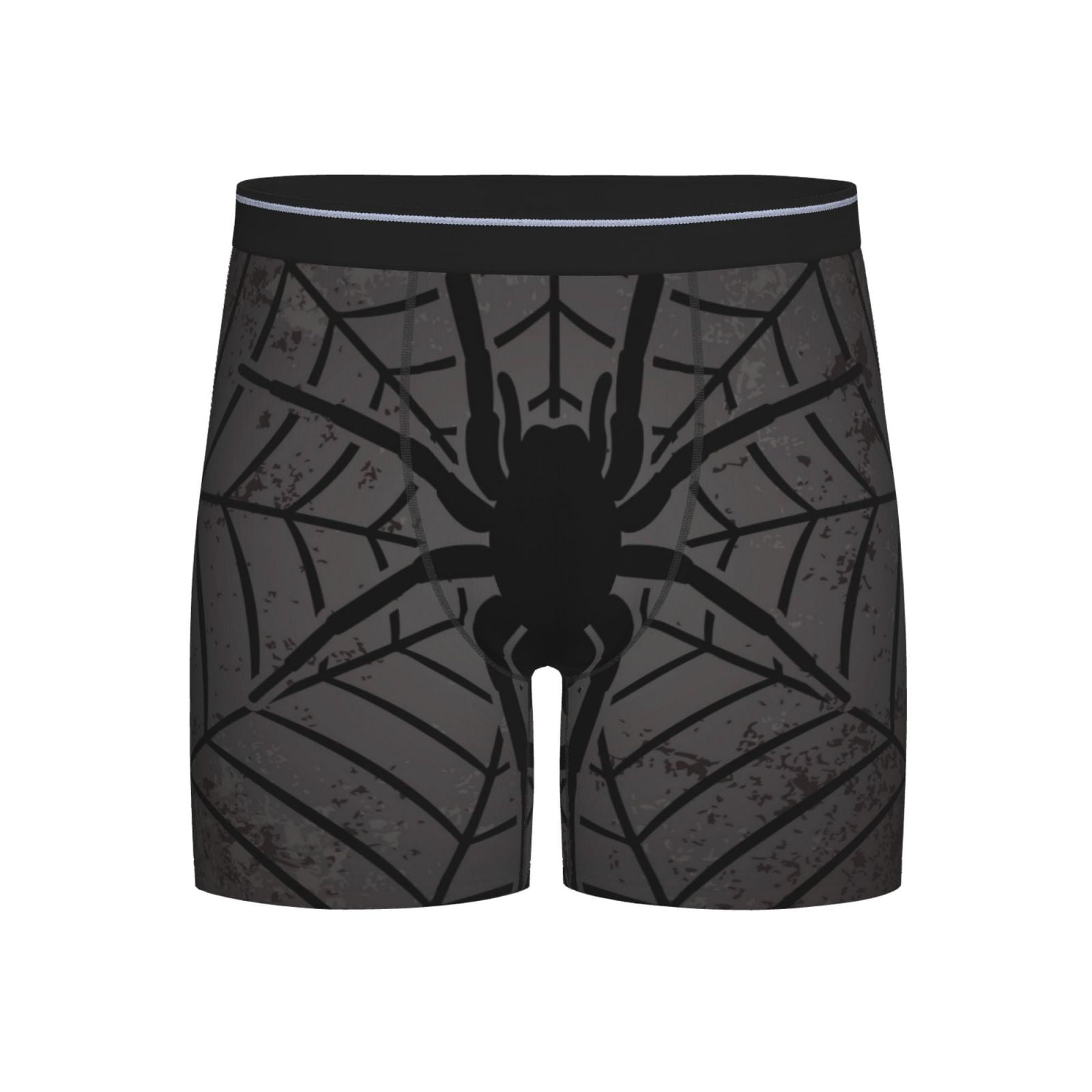 Cauagu Black Spider On Web 1 Print Men's Boxer Briefs, Funny & Cute ...