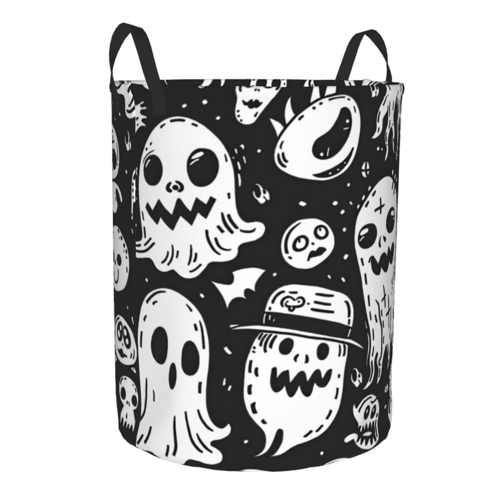 Cauagu Black White Spooky Ghosts for Laundry Basket,Collapsible ...