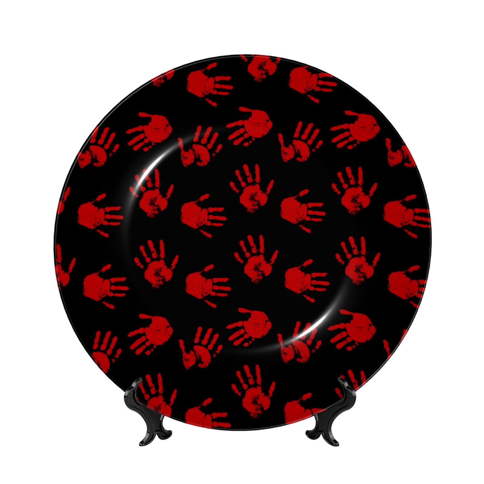 Cauagu Bloody Hand 1 Print Bone China Decorative Plate, Wall Mount ...
