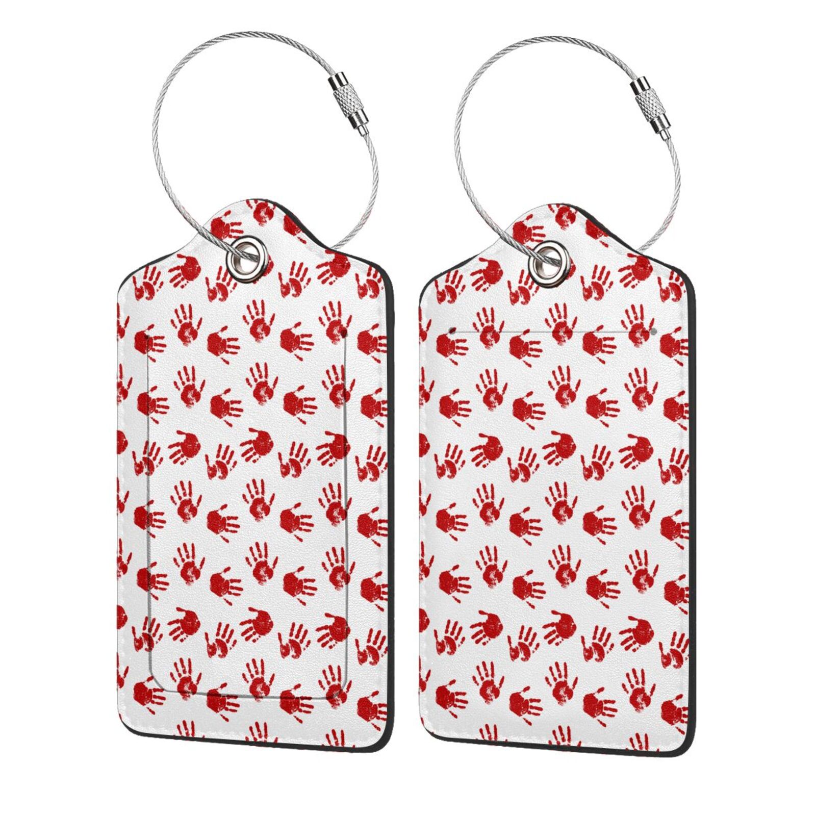 Cauagu Bloody Hand Pattern Luggage Tags,Leather Luggage Tags ...