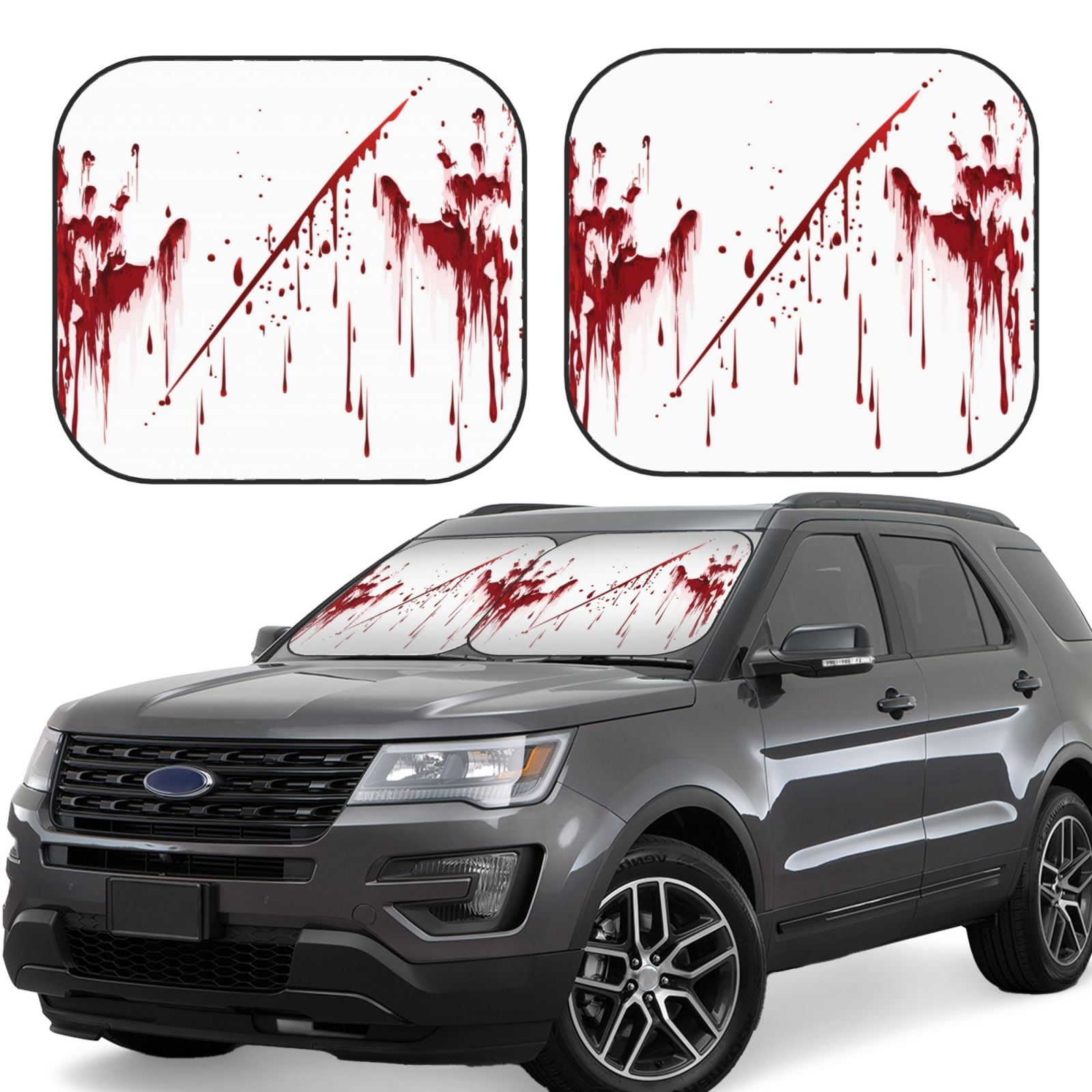 Cauagu Bloody Hand Cauagu {designName} Print Foldable Car Windshield ...