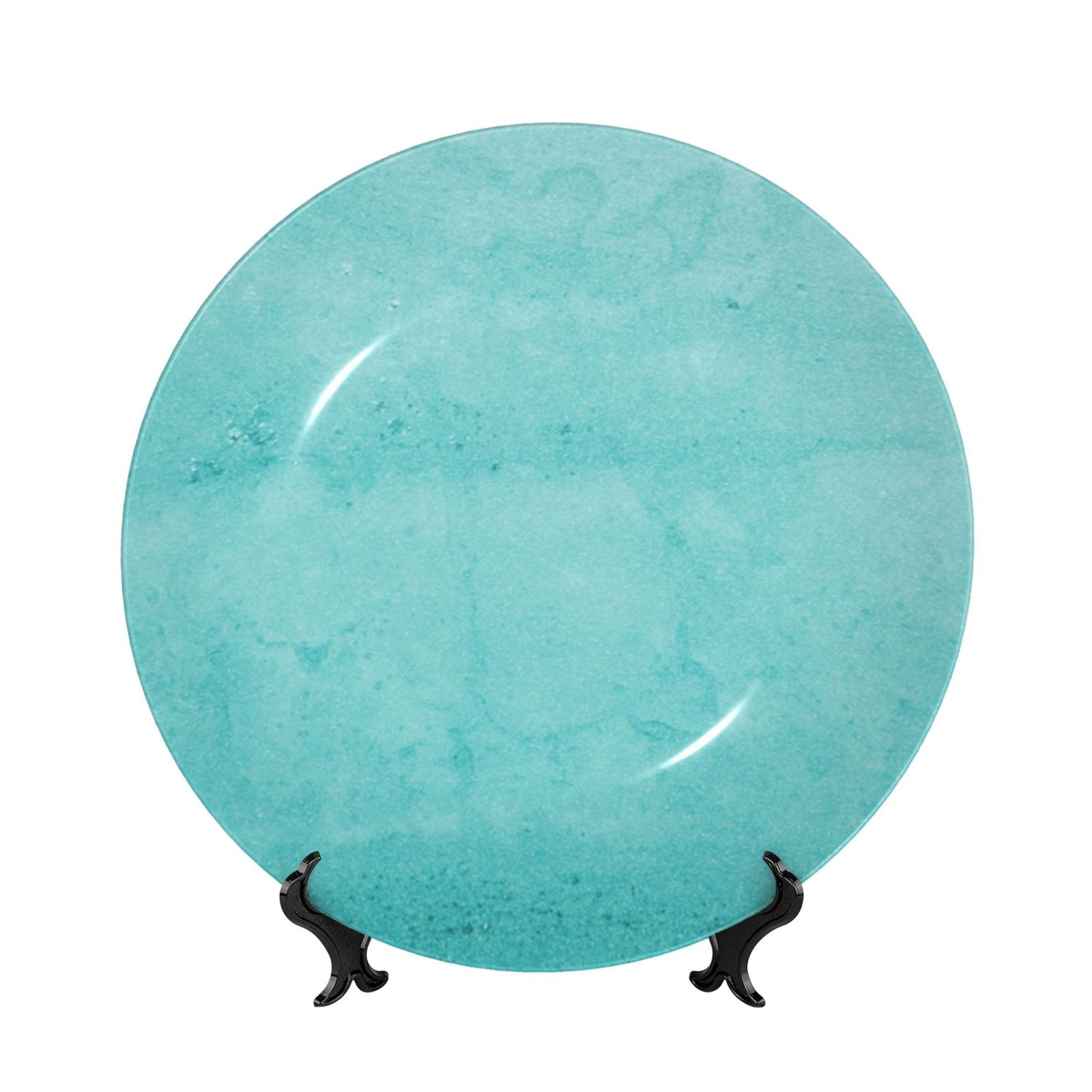 Cauagu Blue And Turquoise Print Bone China Decorative Plate, Wall Mount ...