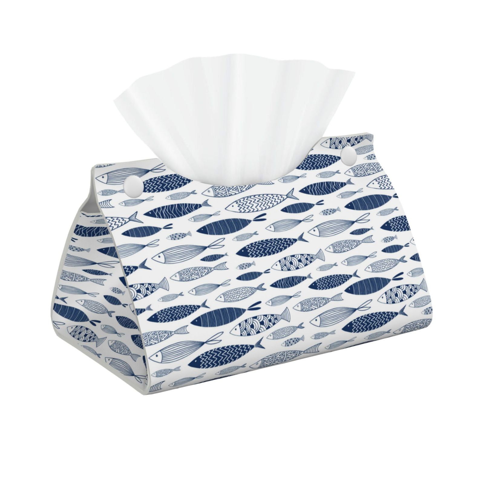 Cauagu Blue Fish for Large Tissue Box Cover Rectangular–Plus Size ...